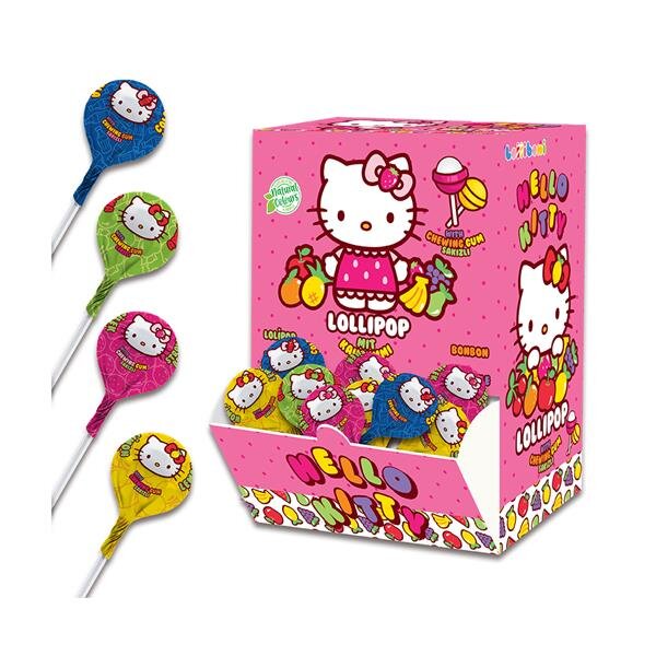 Hello Kitty Lolly mit Kaugummi 16g