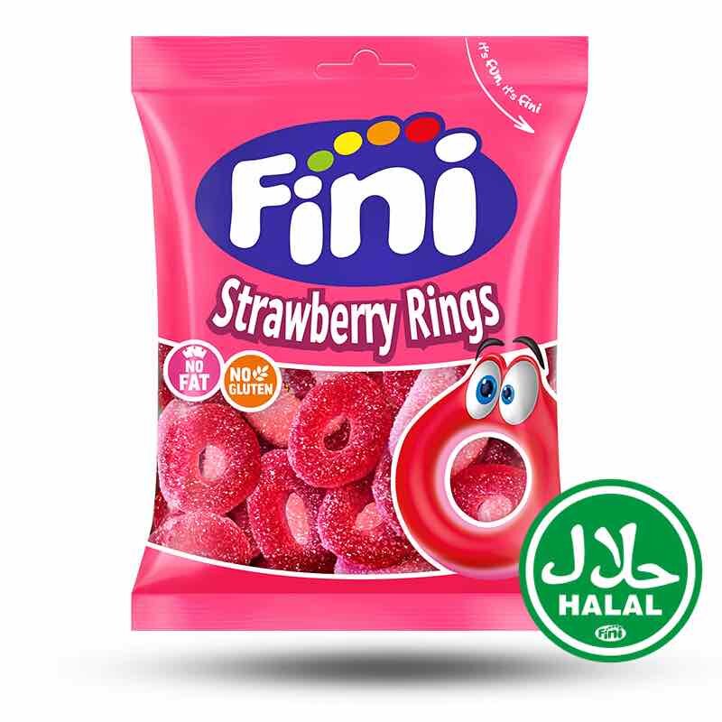 Fini Strawberry Rings Halal 75g